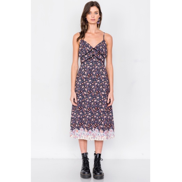 Gilli | Dresses | Mandy Multi Floral Print Midi Dress | Poshmark